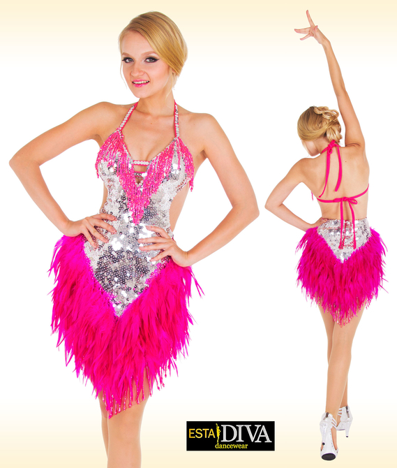 Samba Feather Dress Pluma Vestido [sequin Feather Dress 26] €154 00